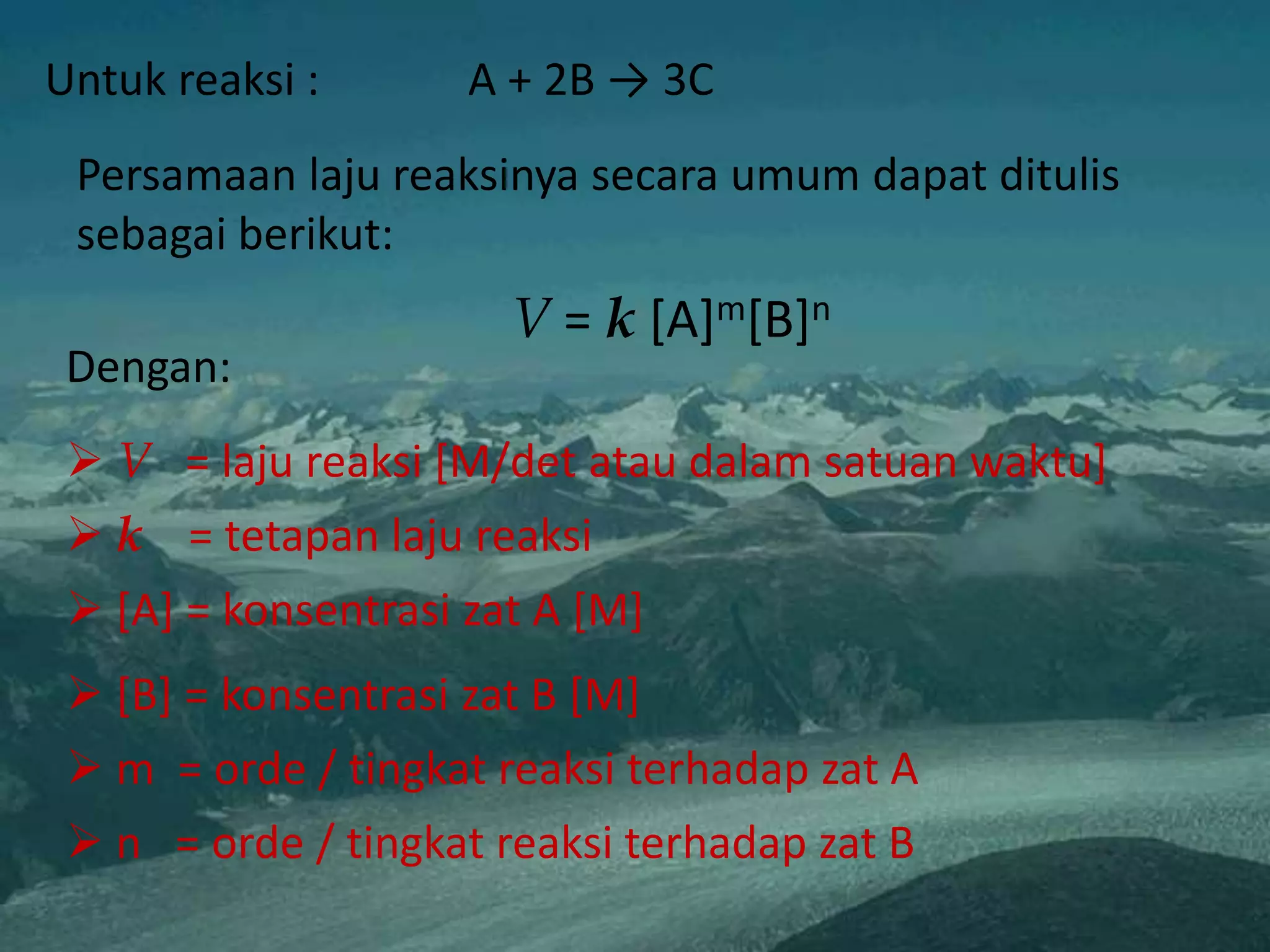 Persamaan laju reaksi | PPT