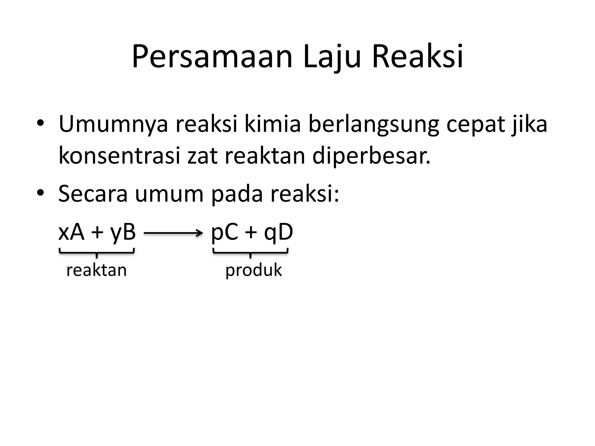 Persamaan laju reaksi (Kimia) | PPTX