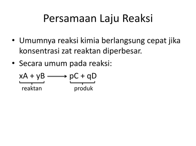 Persamaan laju reaksi (Kimia) | PPTX