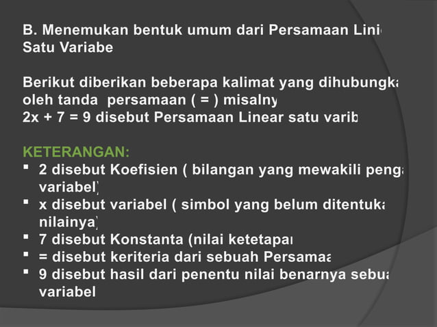 PERSAMAAN LINEAR LINEAR SATU VARIABEL.pptx