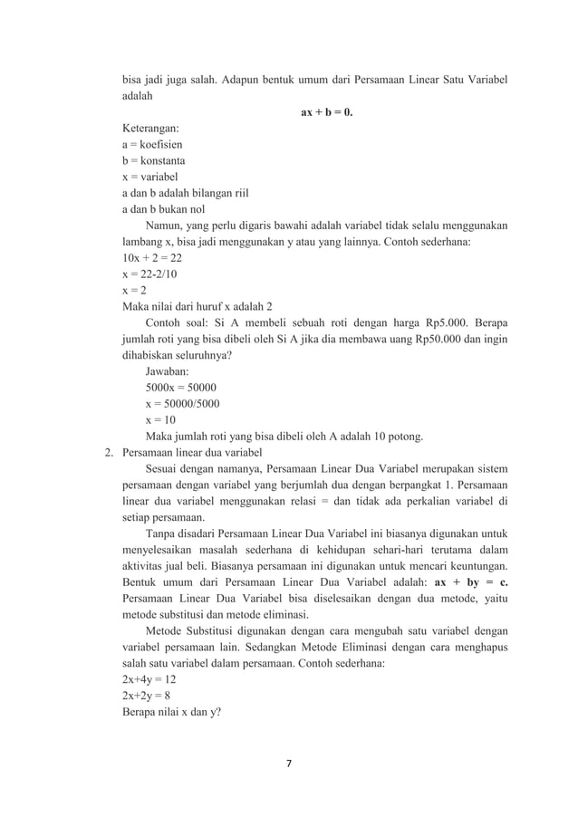 Persamaan Linier, Pertidaksamaan Linier, dan Grafik Fungsi Linier.docx