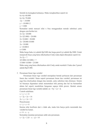 Persamaan Linier, Pertidaksamaan Linier, dan Grafik Fungsi Linier.docx