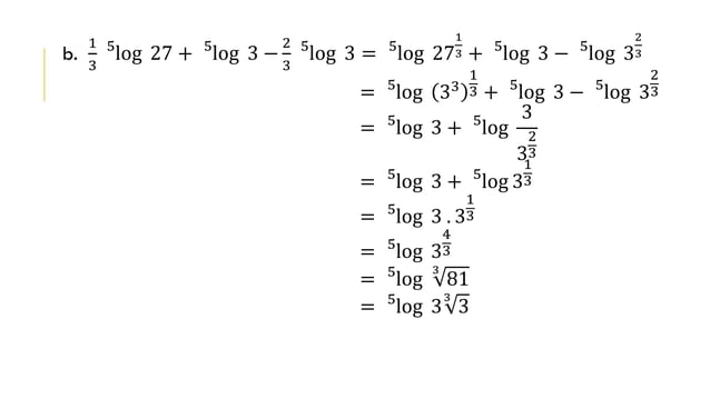 Persamaan Logaritma, sifat-sifat Logaritma | PDF