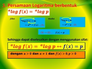 Persamaan Logaritma | PPTX