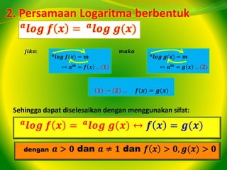 Persamaan Logaritma | PPTX