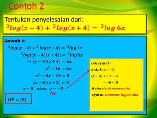 Persamaan Logaritma | PPTX