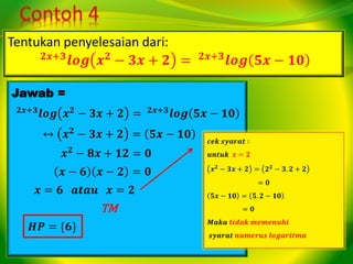 Persamaan Logaritma | PPTX