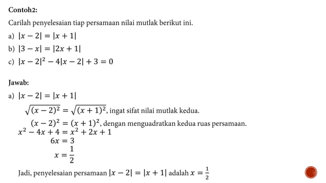 Persamaan dan Pertidaksamaan Nilai Mutlak | PDF