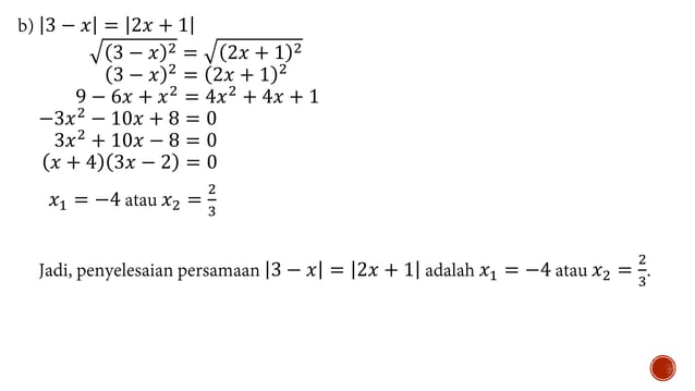 Persamaan dan Pertidaksamaan Nilai Mutlak | PDF