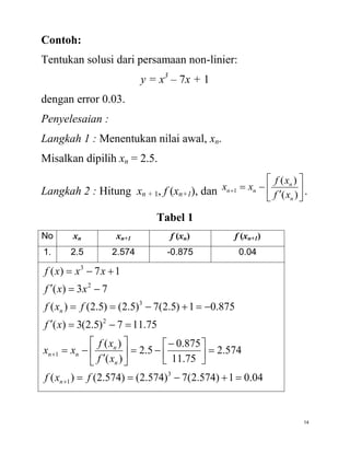 Persamaan non linier | PDF