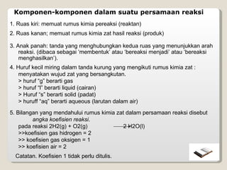 Persamaan reaksi | PPT