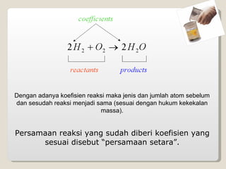 Persamaan reaksi | PPT