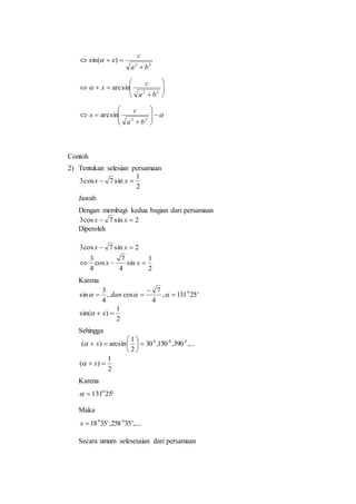 Persamaan trigonometri | DOCX