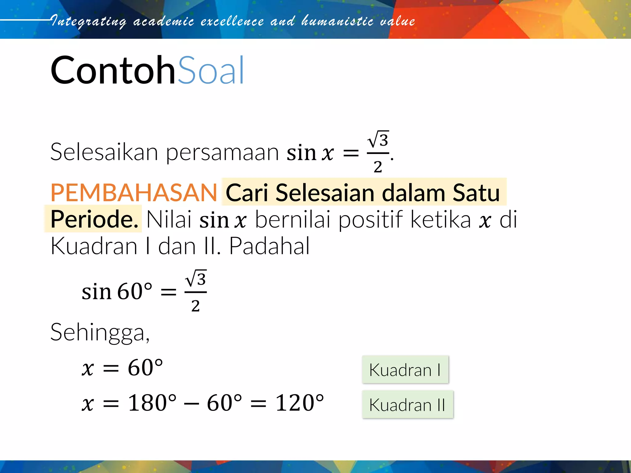 Persamaan Trigonometri Dasar | PDF