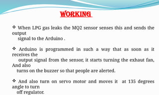 LPG gas leakage detection and protection system | PPTX