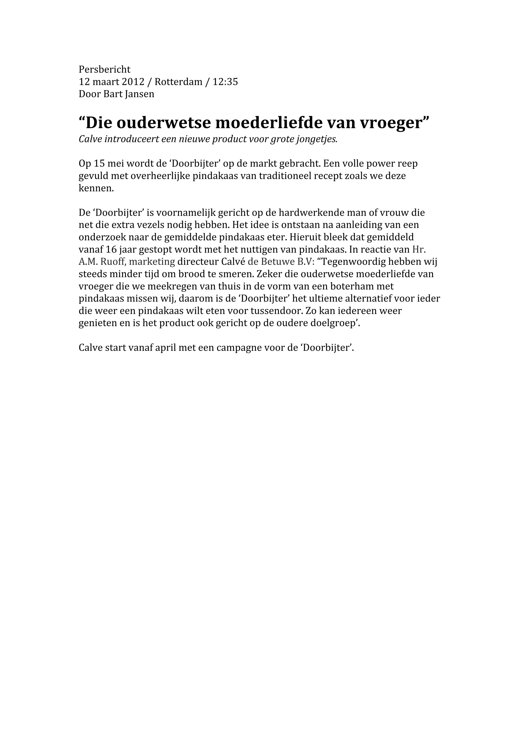 Persbericht doorbijter | PDF