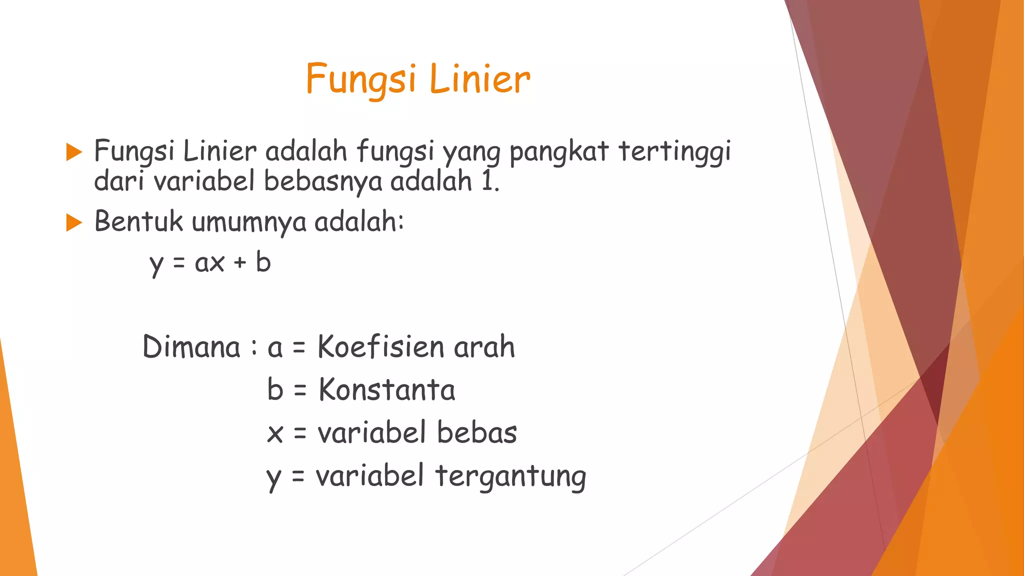 Pers dan fungsi linear kel.1 | PPTX