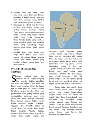 Persebaran Fauna Zona Neotropik | DOCX