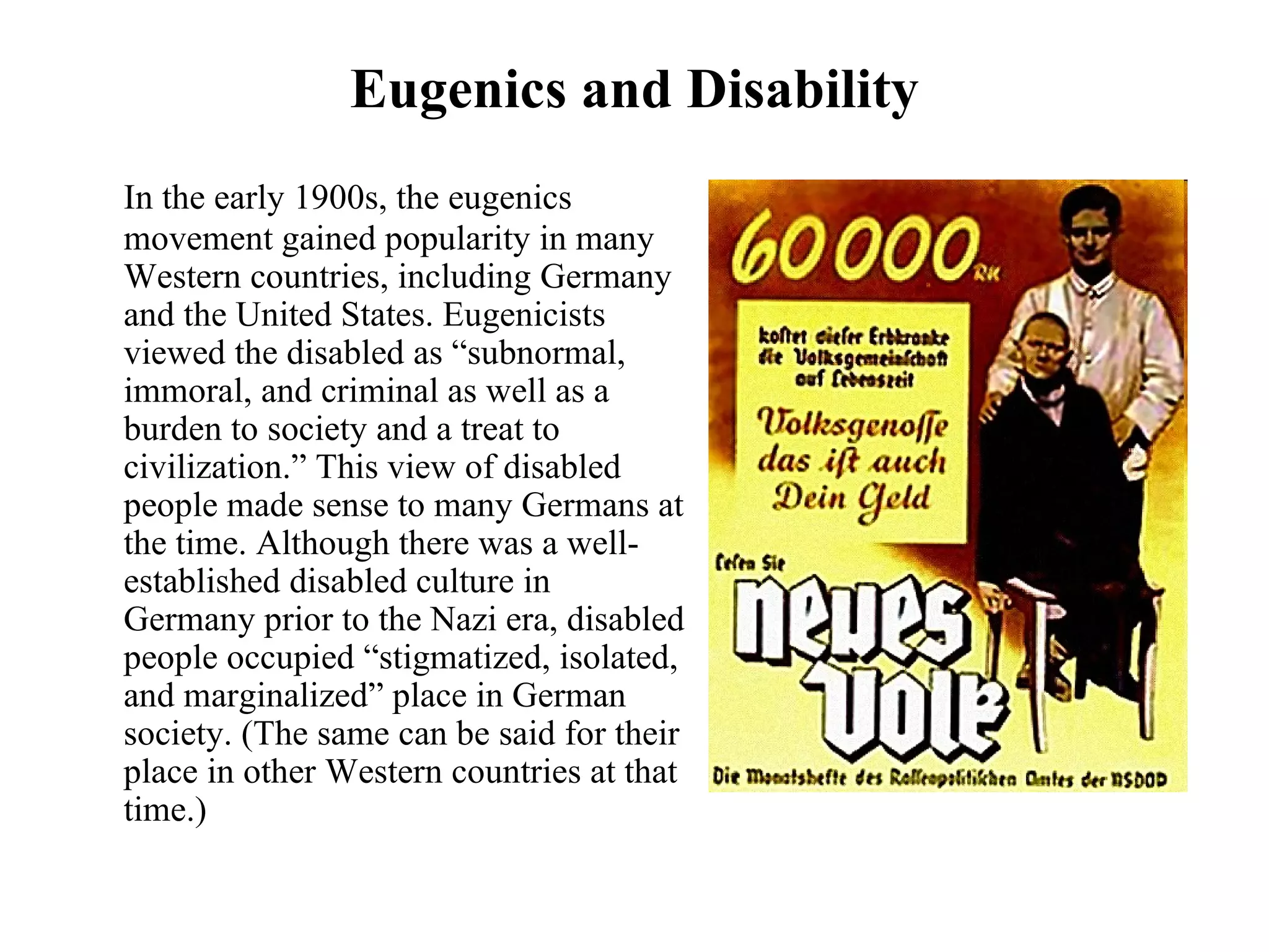 Persecution Of Disabled People In Nazi Germany | PPT | Brain and ...