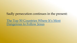Part I Persecution in the early 300s | PPTX