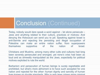 Persecution of jews | PPTX | Christianity | Religion & Spirituality