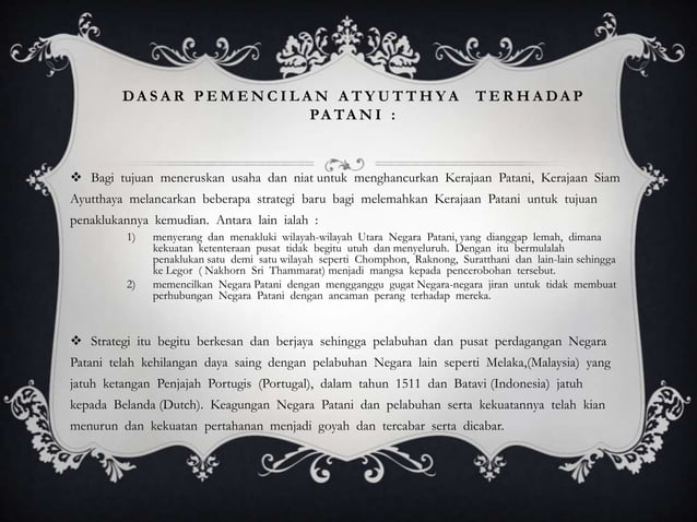 Persejarahan negara patani | PPTX