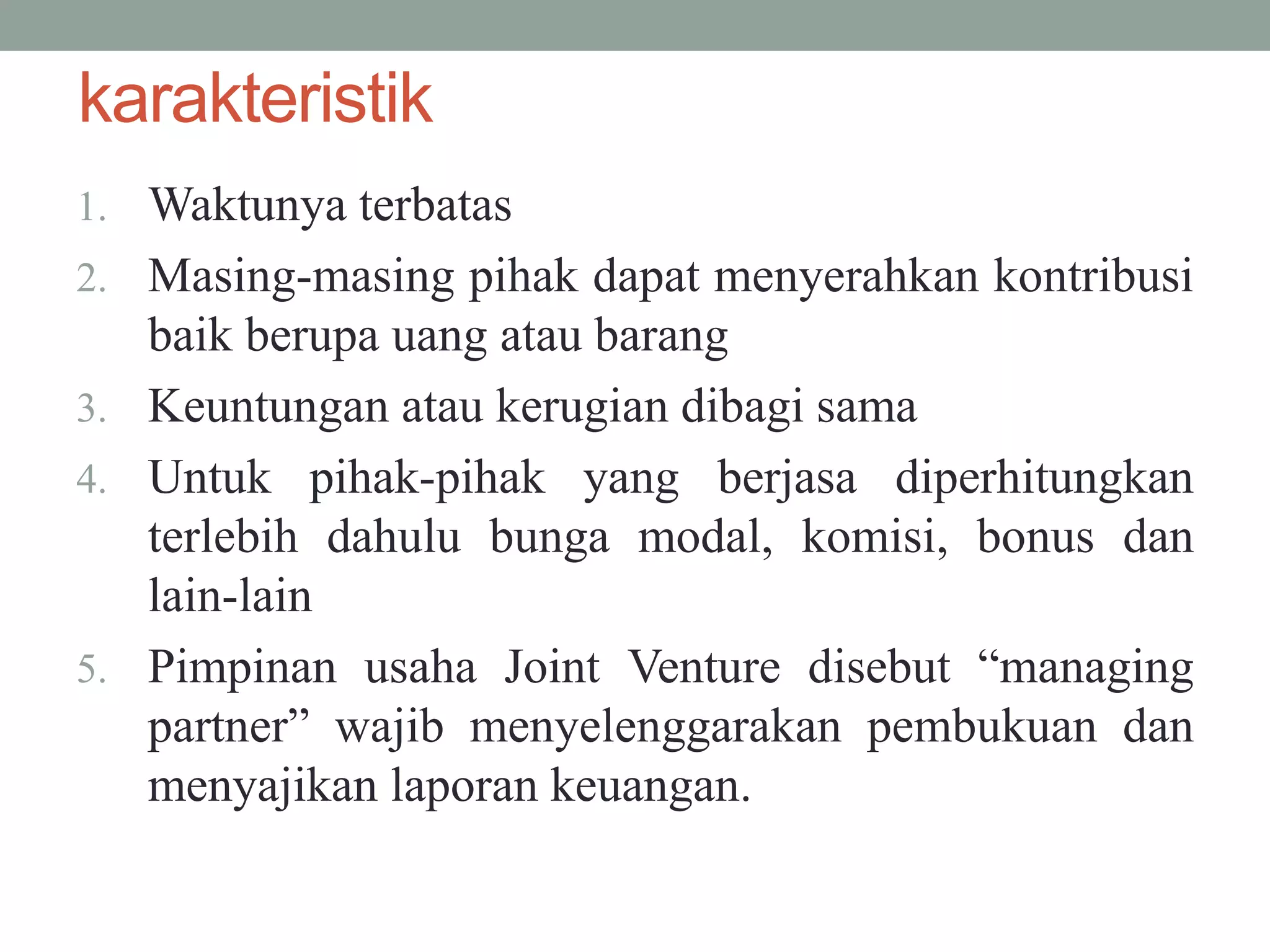 Persekutuan joint venture | PPTX