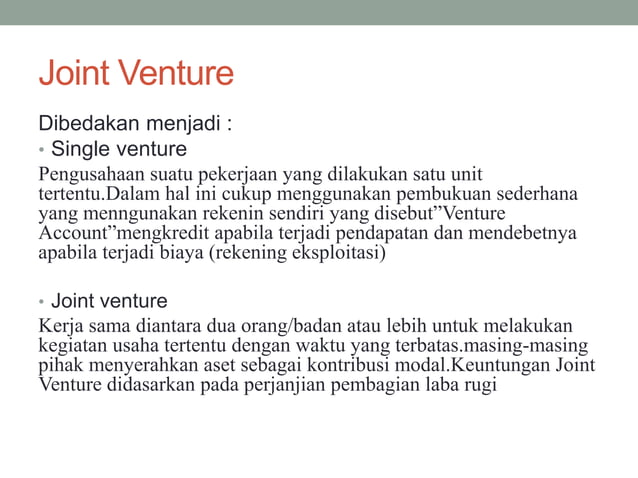 Persekutuan joint venture | PPTX