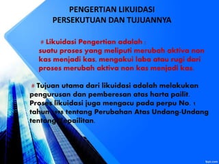 persekutuan likuidasi | PPTX