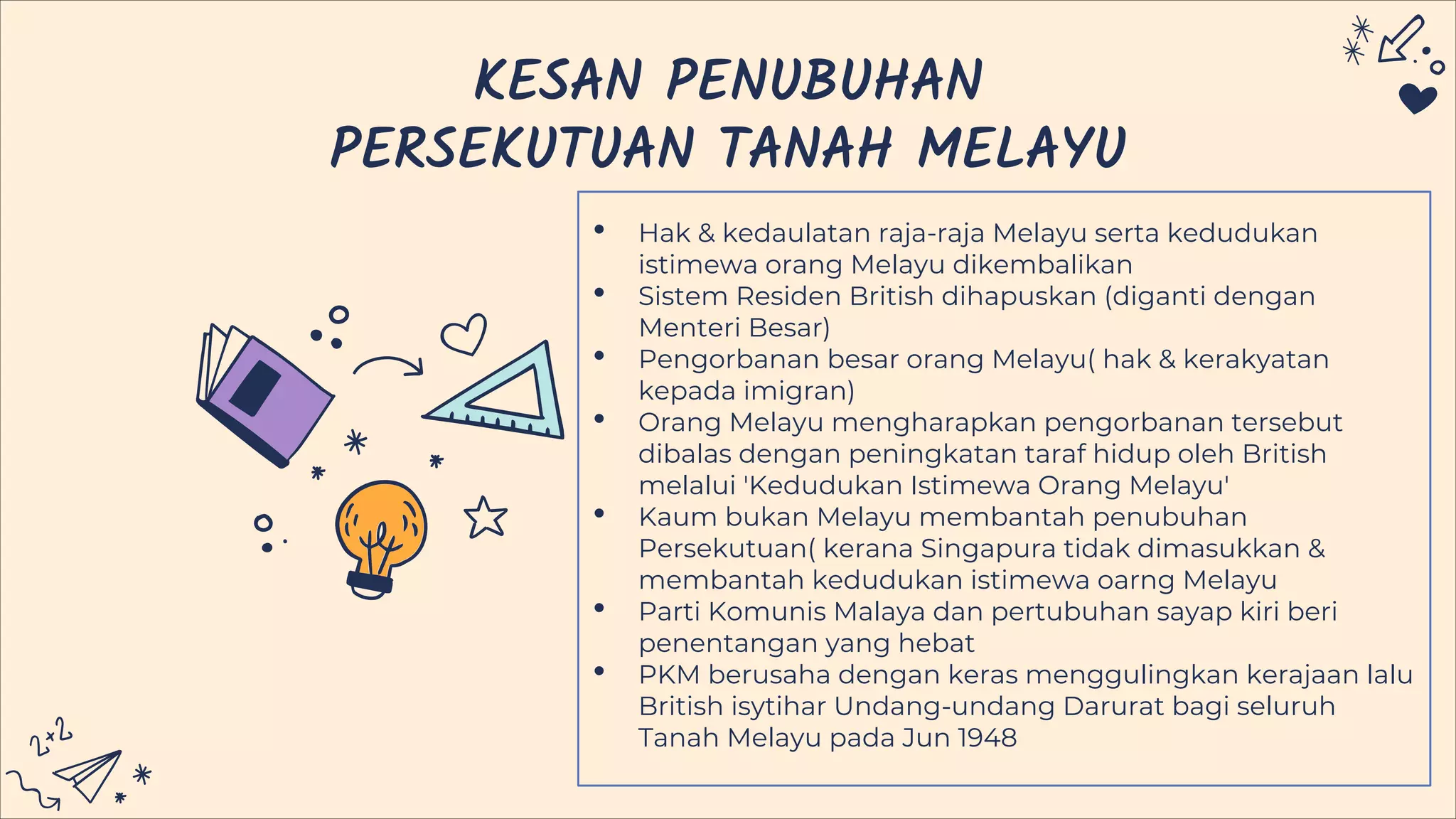 Persekutuan Tanah Melayu Dan Perlembagaan Persekutuan Tanah Melayu 1948 Ppt 
