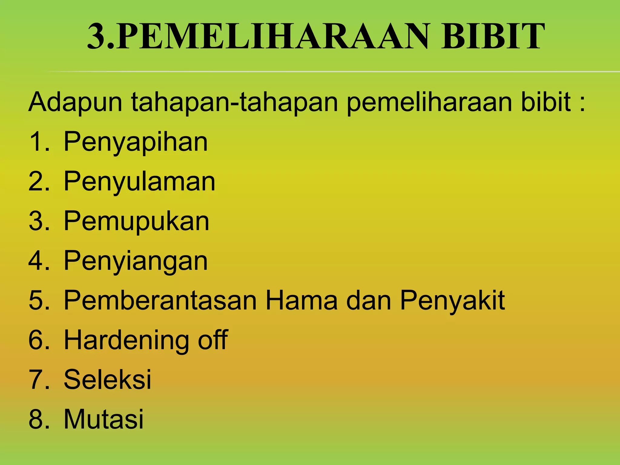 Persemaian tanaman | PPTX