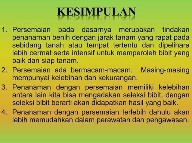 Persemaian tanaman | PPTX