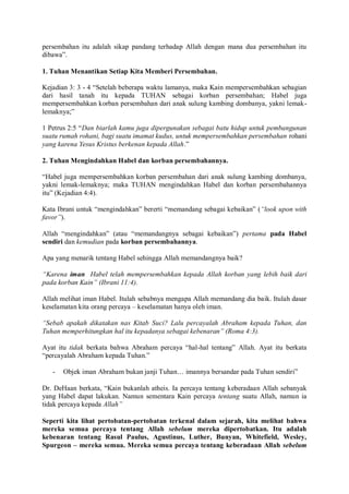 Persembahan Yang Terbaik | PDF