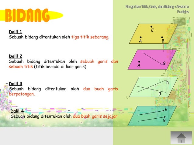 Menentukan kedudukan, jarak, dan besar sudut yang melibatkan titik, garis, dan bidang dalam ...