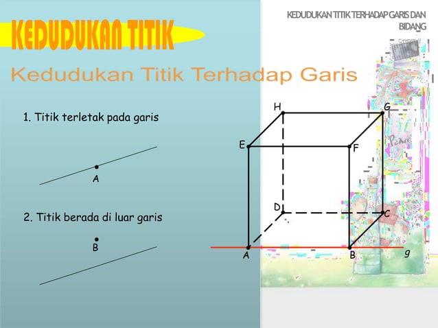 Menentukan kedudukan, jarak, dan besar sudut yang melibatkan titik, garis, dan bidang dalam ...