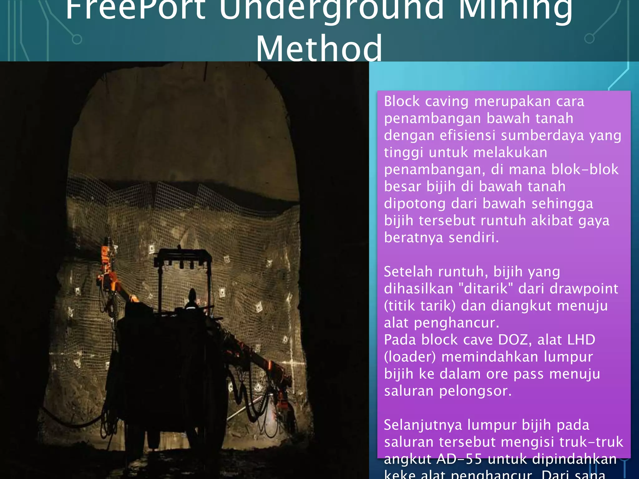 Persentase sistem penambangan underground mining in indonesia | PPT