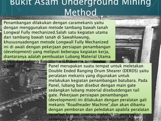 Persentase sistem penambangan underground mining in indonesia | PPT