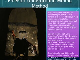 Persentase sistem penambangan underground mining in indonesia | PPT