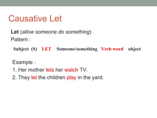 Problem with Causative Presentation | PPT