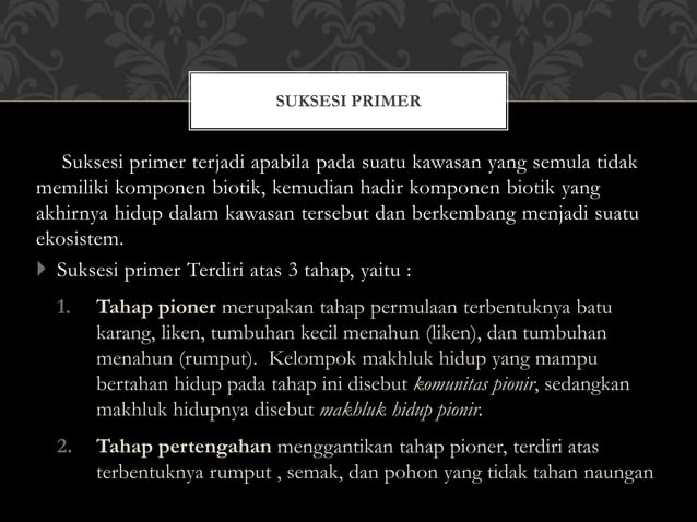 Suksesi Interaksi antar komponen | PPTX