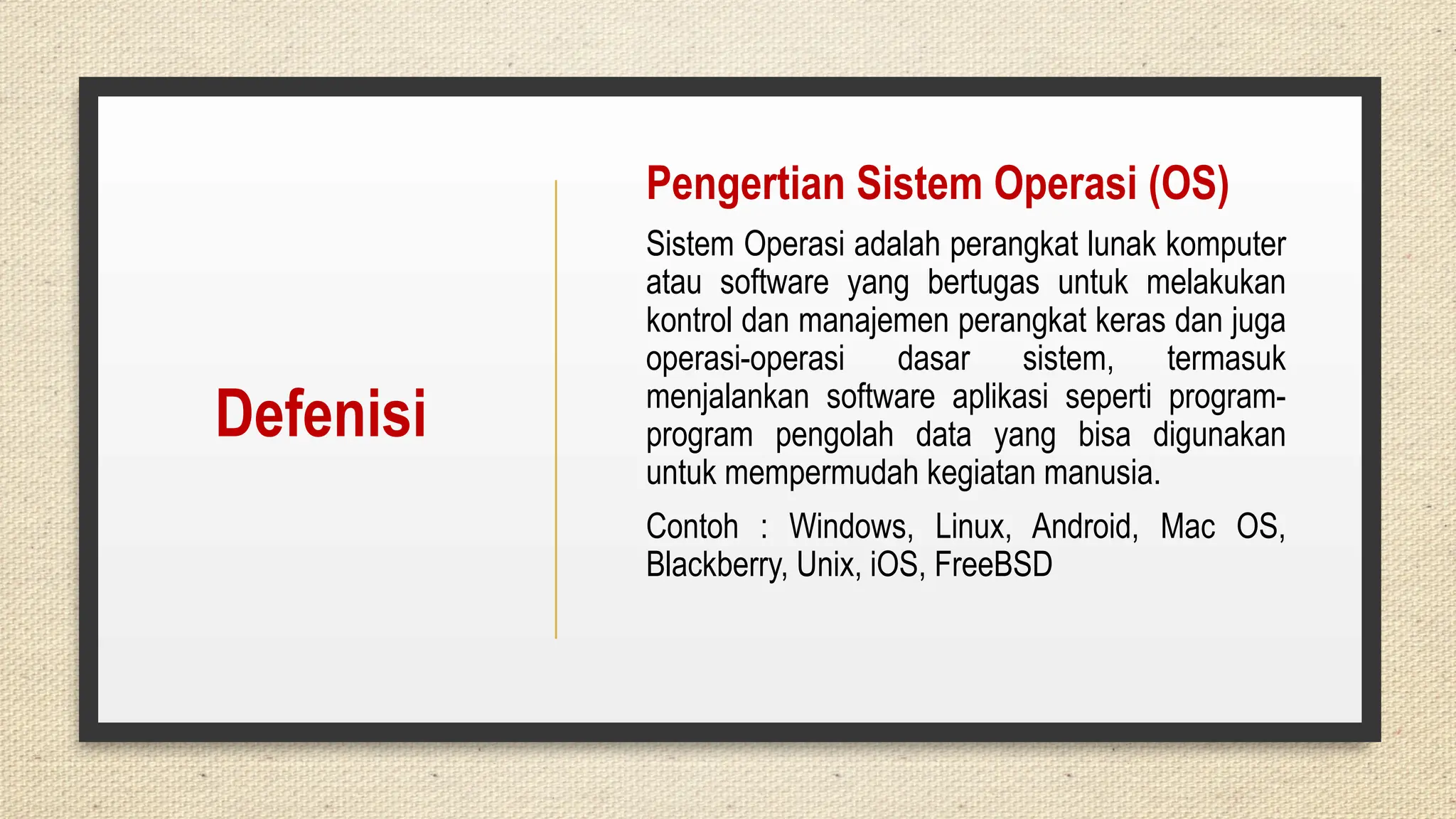 macam - macam sistem operasi komputer pptx | PPT macam - macam sistem operasi komputer pptx | PPT