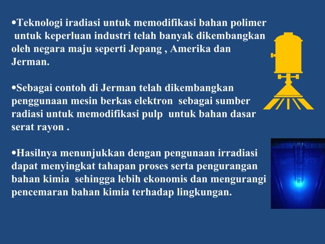 PULP IRADIASI SEBAGAI BAHAN RAYON VISKOSA YANG RAMAH LINGKUNGAN | PPT