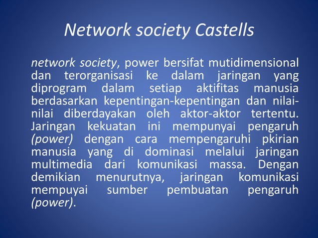 Masyarakat Jaringan | PPTX