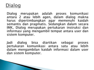 INTERAKSI MANUSIA & KOMPUTER | PPTX
