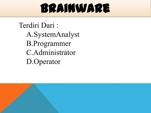 Brainware ( taufik hidayah rd ) | PPTX