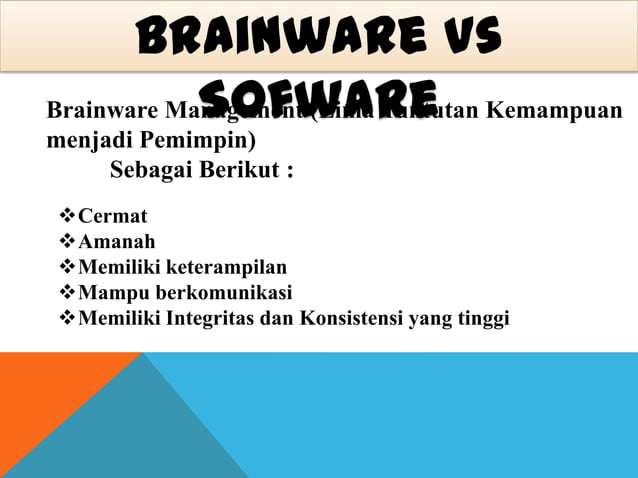 Brainware ( taufik hidayah rd ) | PPTX