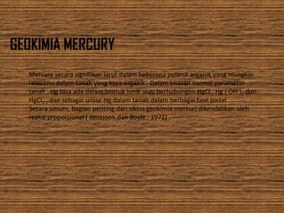 presentasi merkuri dan endapan emas | PPTX