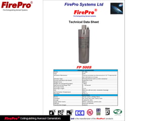 Presentasi FirePro - Aerosol Fire Extinguisher System | PDF