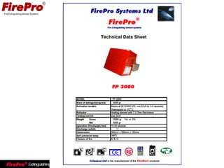 Presentasi FirePro - Aerosol Fire Extinguisher System | PDF