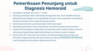Patofisiologi Penyakit Hemoroid dan pengobatannya | PPTX